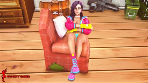 Rule 34 3d Bikini Boots Chair Crossing Arms Fortnite Jacket Laying Down Looking At Viewer