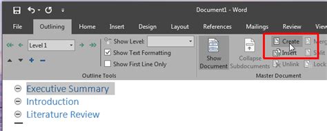 How To Create A Master Document And Add Subdocuments In Ms Word 2016 Artofit