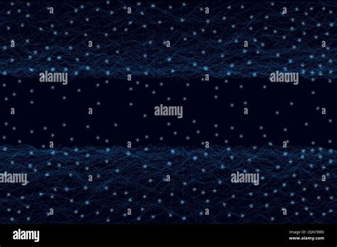 Background With Wireframe Uneven Surface Bottom And Top With Glowing