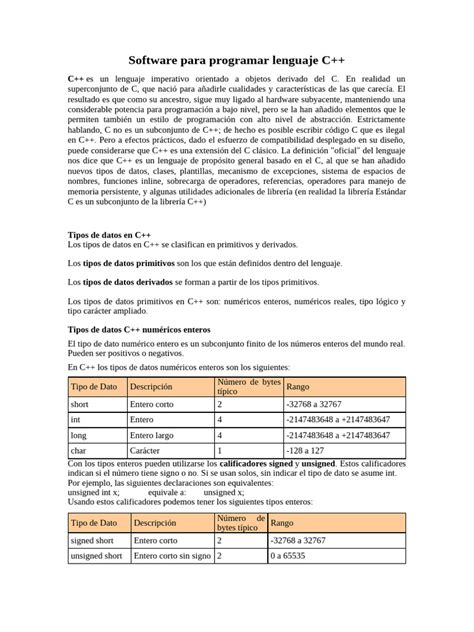 Software Para Programar Lenguaje C Pdf C Lenguaje De Programación