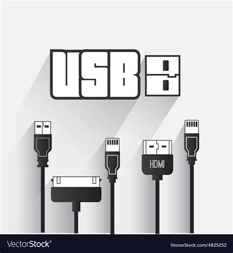 Usb Design Royalty Free Vector Image VectorStock Usb Design Royalty Free Vector Image VectorStock