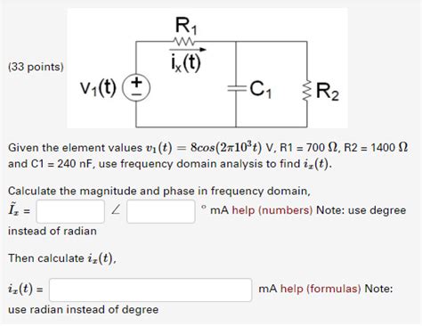 solved given the element values
