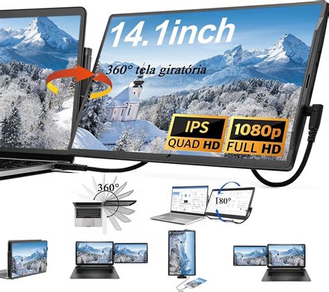 Extensor De Pantalla De Portátil 14 Fhd 1080p Ips Extensor De Monitor