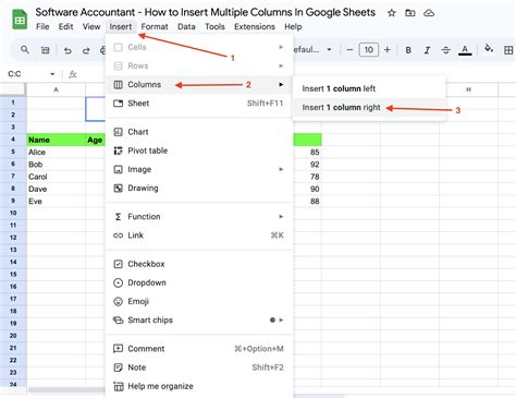 How To Insert Multiple Columns In Google Sheets