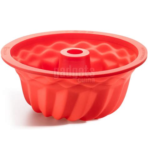 Molde savarín silicona hondo 22 cm rojo Gadgets Cuina