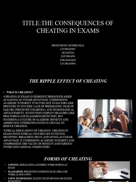 The Consequences Of Cheating In Exams Pdf Academic Integrity