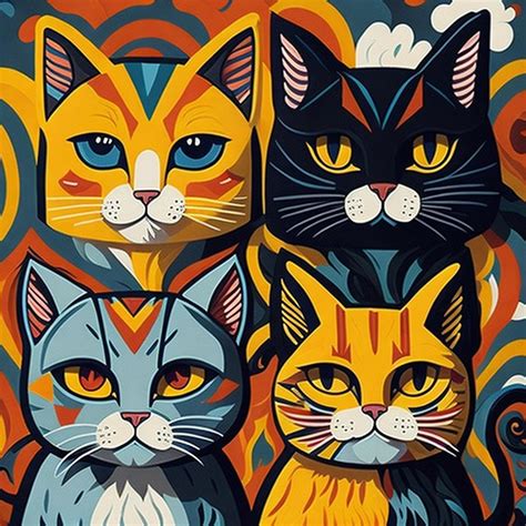 A Pack Of Kitty Best Buddie Allegory Of Friendships Mixed Media By