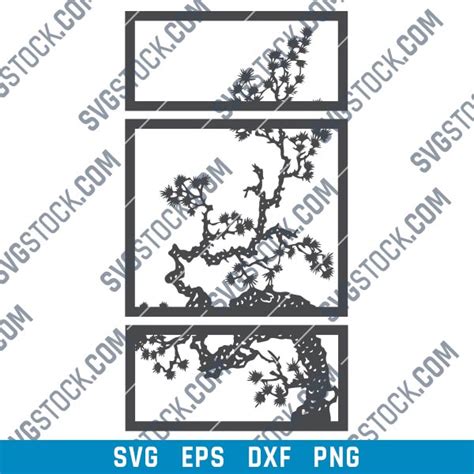 Tree Wall Decor Design Files SVG DXF EPS PNG Decorative Elements Nature