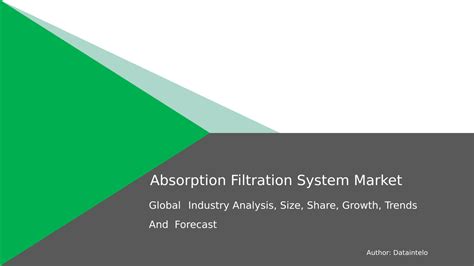 Absorption Filtration System Market Report Global Forecast From 2025