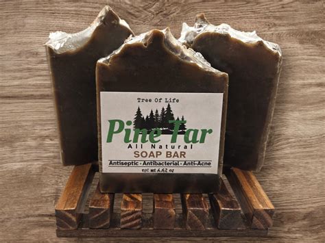 Pine Tar Hand Crafted Cold Process Soap Tree Of Life All Natural Hand Made Body Essentials