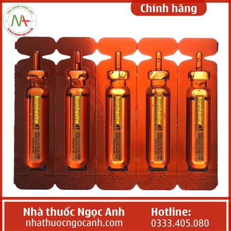 Thuốc Bromhexine A T 4mg 5ml ống Là Thuốc Gì Giá Bao Nhiêu Mua ở đâu