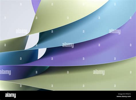 3d Rendering Colorful Curves Surface Stock Photo Alamy