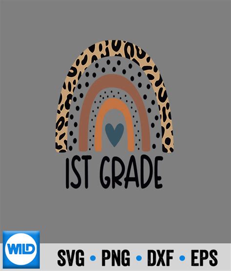 First Day Of School Svg St Grade Rainbow Teacher Team First Grade