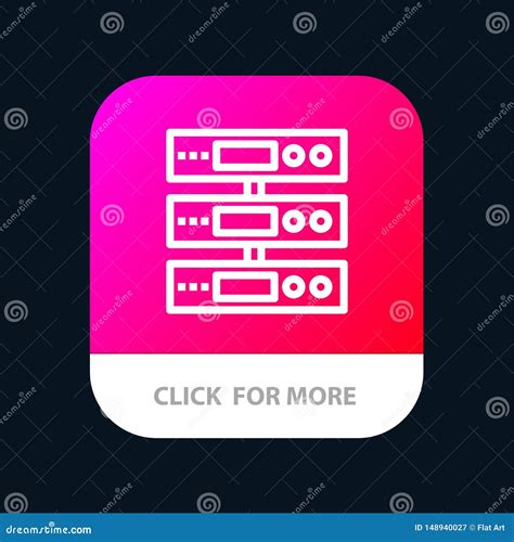 Server Data Storage Cloud Files Mobile App Button Android And Ios