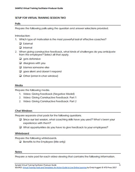 Facilitation Guide Template