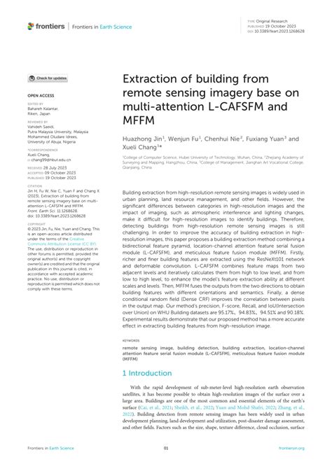 Pdf Extraction Of Building From Remote Sensing Imagery Base On Multi