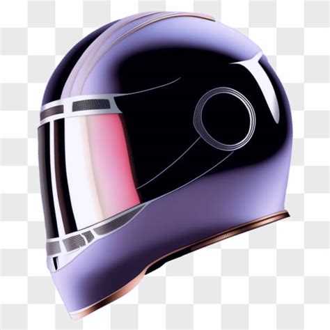 Download Purple Motorcycle Helmet With Reflective Elements Png Online