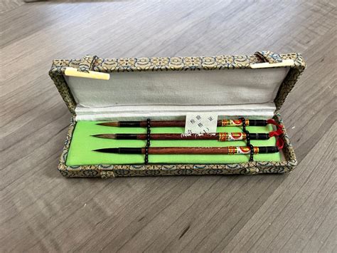 Vintage Japanese Calligraphy Set Vintage Writing Utensils Etsy