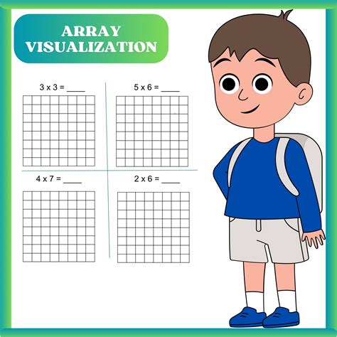 Array Visualization Exploring Multiplication Magic Worksheets Made