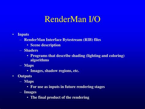 Ppt Renderman Introduction Powerpoint Presentation Free Download