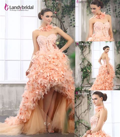 Luxurious Sweetheart Organza High Low Hem Asymmetrical Wedding Dress In