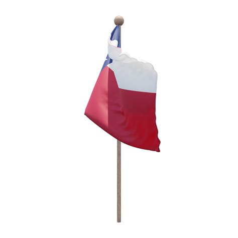 Texas 3d Illustration Flag On Pole Wood Flagpole 11285530 Png