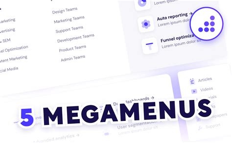 Website Dropdown Megamenus Brix Templates Figma Community