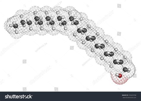 Docosanol Behenyl Alcohol Antiviral Drug Molecule Stock Illustration