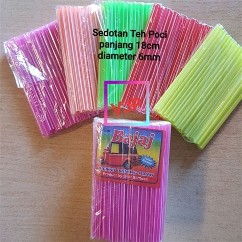 Jual Sedotan 6mm Sedotan Bubble Kecil Teh Poci Jus Isi 50 Batang Inv2