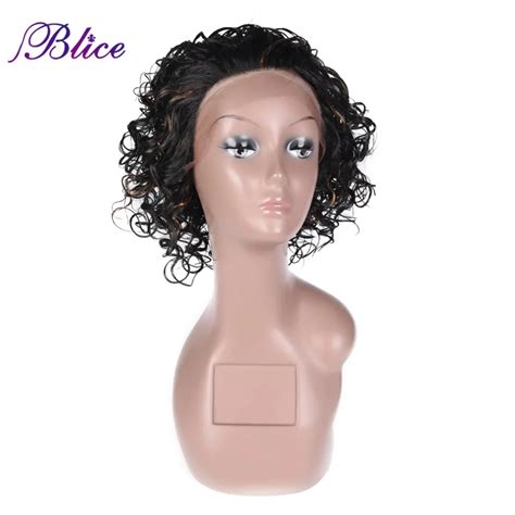 Blice Short Curly Wave Synthetic Hair Wig Ombre Piano Color 1b27 Wig