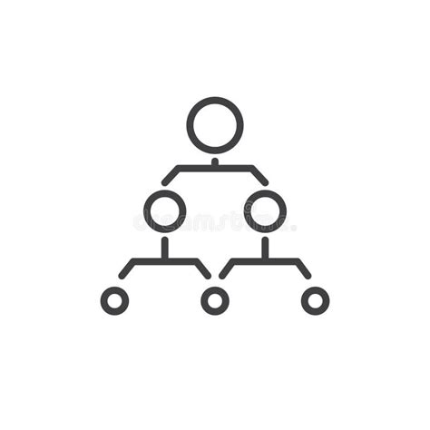 Organizational Chart Icon Vector Hierarchy Solid Logo Stock Vector