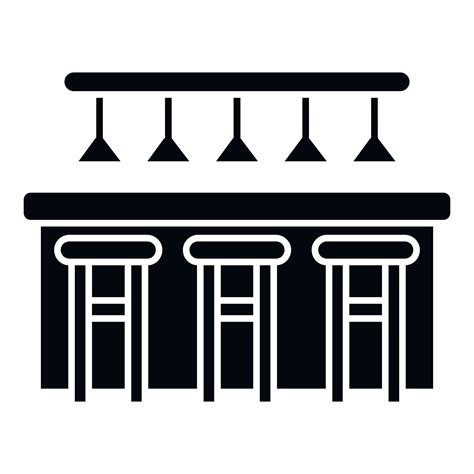 Cafe Bar Counter Icon Simple Vector Pub Table 17325865 Vector Art At Vecteezy