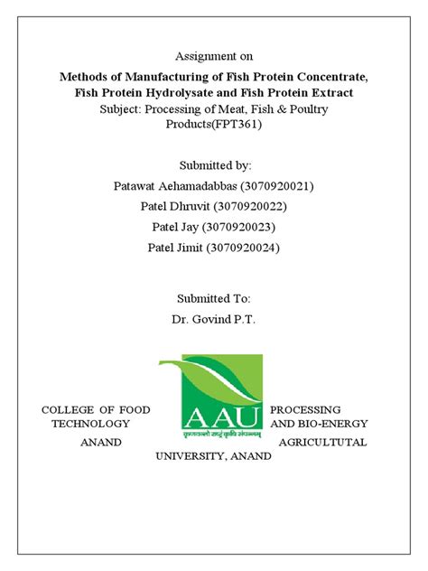 Assignment On Pdf Proteins Enzyme