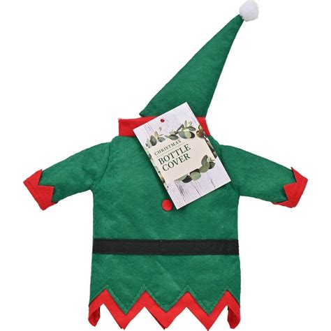 Christmas Novelty Bottle Cover Elf Each Woolworths
