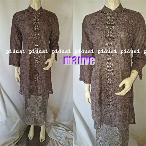 Jual Terbaru Set Kebaya Brokat Payet Tabur Kebaya Brokat Payet Shopee Indonesia