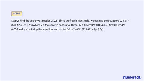 Solved An Air Stream Flows In A Converging Duct From A Cross Sectional
