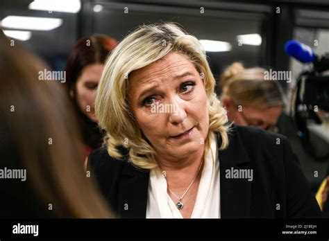 Marine Le Pen Candidate Of The Political Party Le Rassemblement
