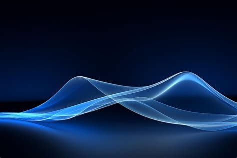 premium photo abstract line curve element blue background