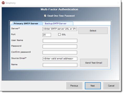 Mfa Configuration During The Installation Of Simphony
