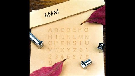 Marcador Em Couro Carimbo Gravar Couro Pino Letras N Meros Mm Pcs