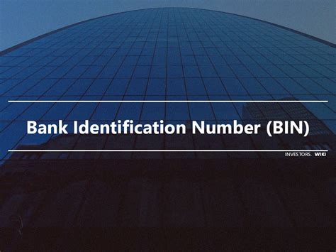 Bank Identification Number Bin Investors Wiki
