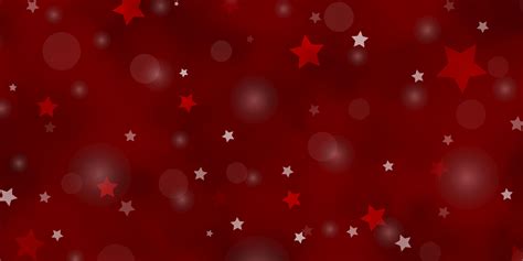 Dark Red Vector Backdrop With Circles Stars Colorful Disks Stars On Simple Gradient Background