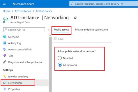 Azure Digital Twinse özel Erişimi Etkinleştirme Azure Digital Twins
