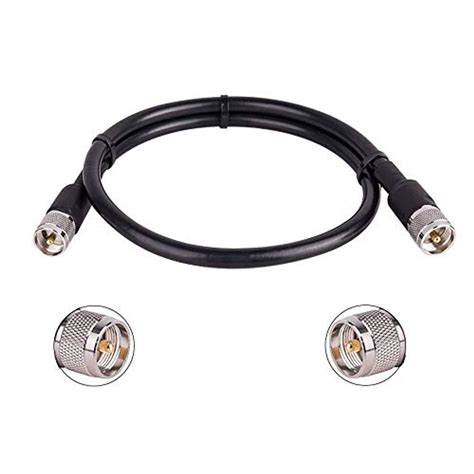 Mookeerf 6ft Uhf Pl259 Cable Kmr400 Pl259 Male To So239 Male Coax