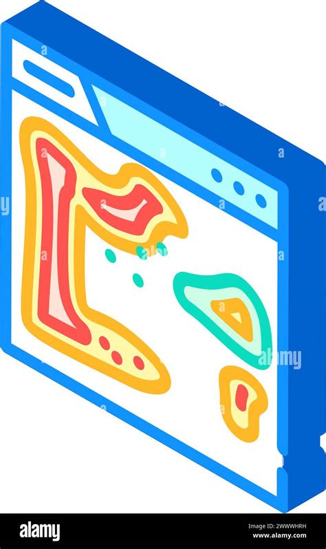 heatmap ux ui design isometric icon vector illustration stock vector