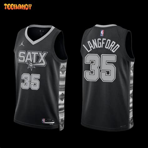 San Antonio Spurs Romeo Langford 2022 23 Statement Edition Satx Jersey