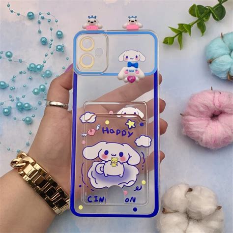 قاب گوشی Galaxy A05 سامسونگ ژله ای عروسکی برجسته گوش دار جاکارتی Happy Day محافظ لنز دار کد