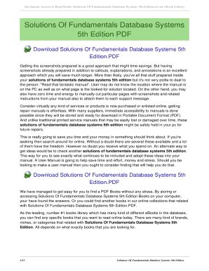 Fundamentals Of Database Systems 5th Edition PDF AirSlate SignNow