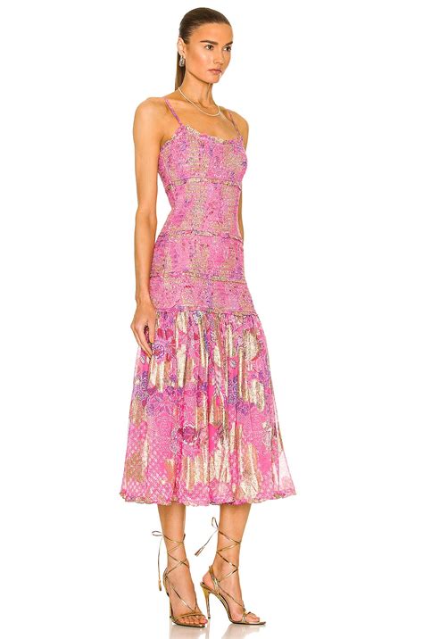 HEMANT AND NANDITA Amal Midi Dress In Pink FWRD