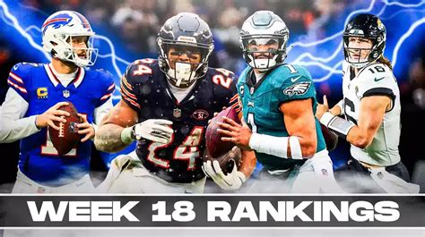 Fantasy Football Quarterback Rankings Week 18 2023